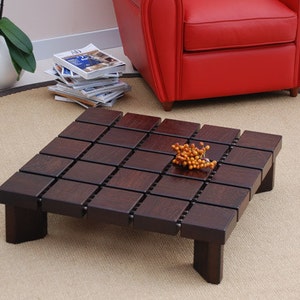 Modern Midcentury Square Wooden Coffee Table/wooden Low Design Table - Etsy