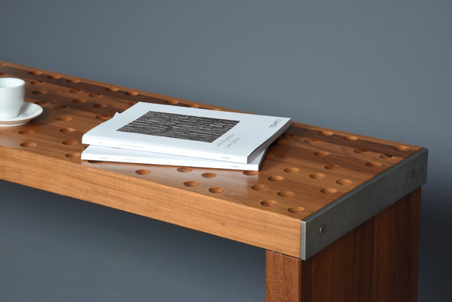 Modern Bench in Solid Iroko Wood Mid Century / Modern Entryway | Etsy