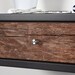 Stone Gray Floating Bedside Table With 1 Drawer in Old Wood / Modern ...