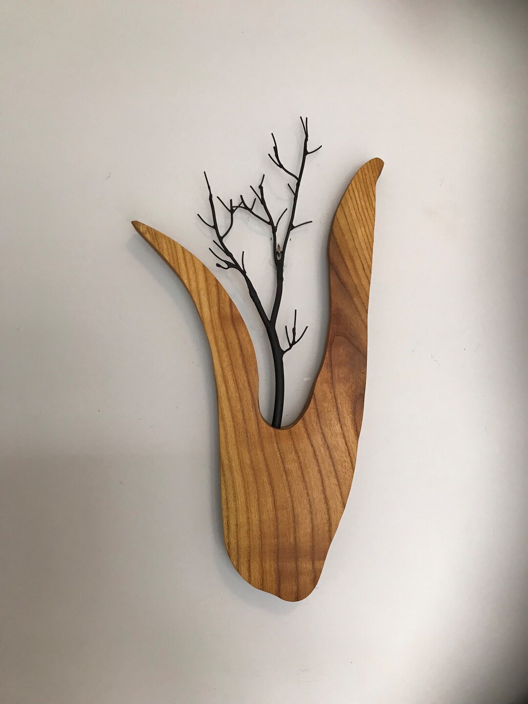 Wood Sculpture ,uniquetree Art,metal Wall Art,five Year Anniversary ...