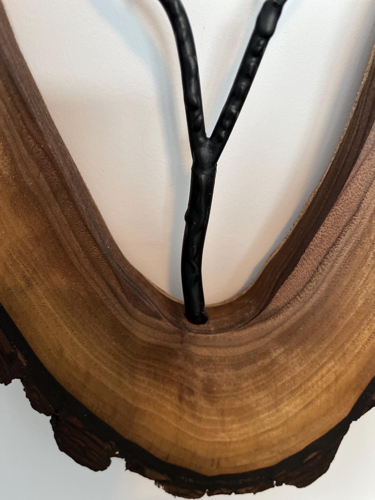 Live Edge Black Walnut Wall Art, Welded Metal Tree Sculpture2322 - Etsy