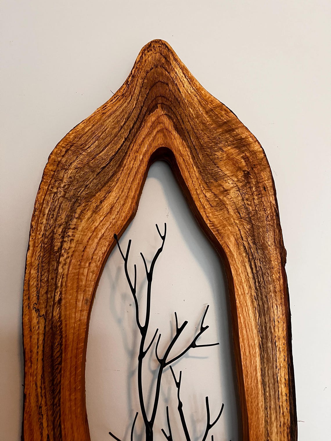 Red Oak Wood Wall Art, Welded Metal Tree Sculpture, Home Decor 2315 - Etsy