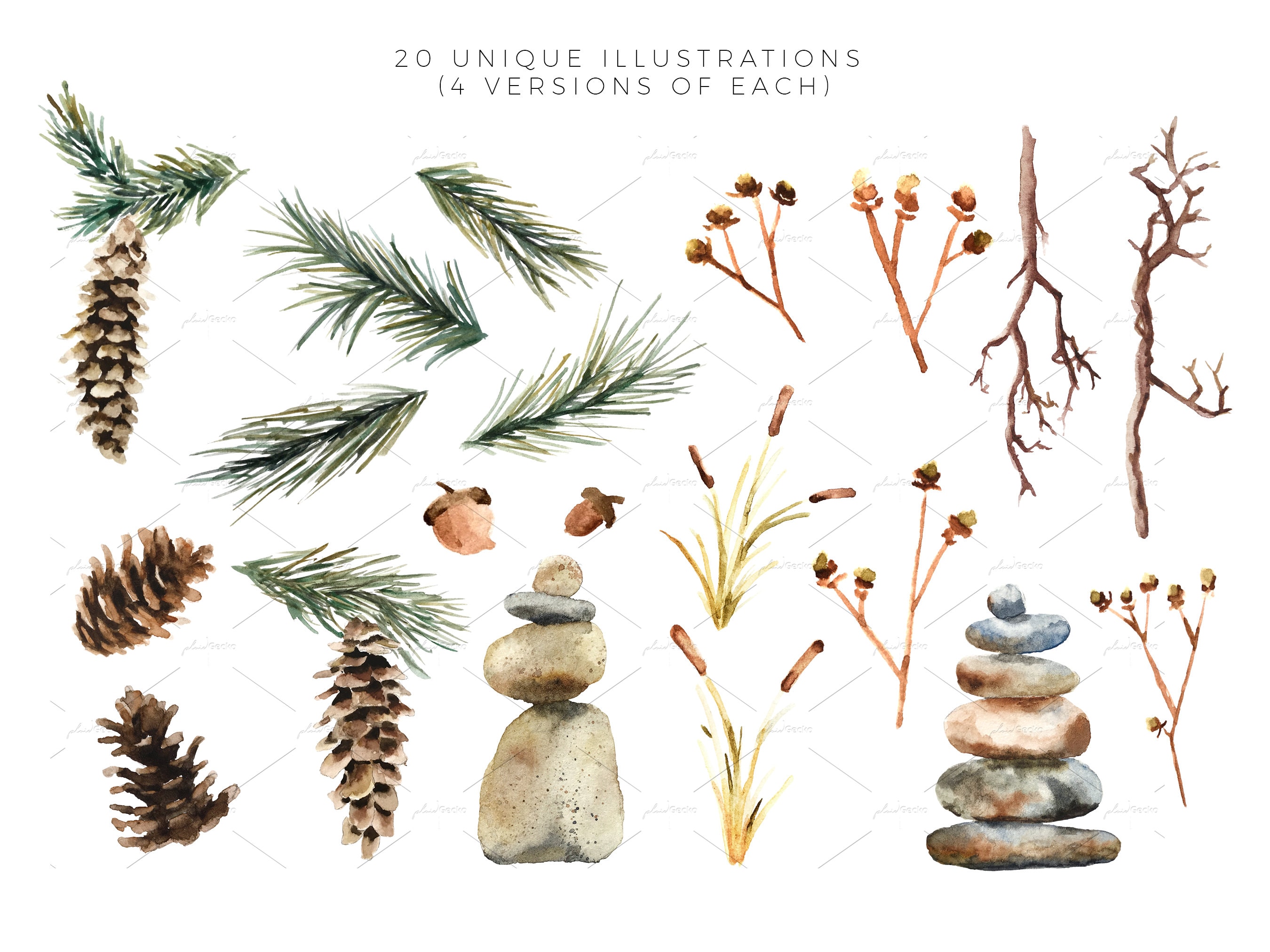 Outdoor Adventure Bundle Clipart - Vintage Camping and National Park ...