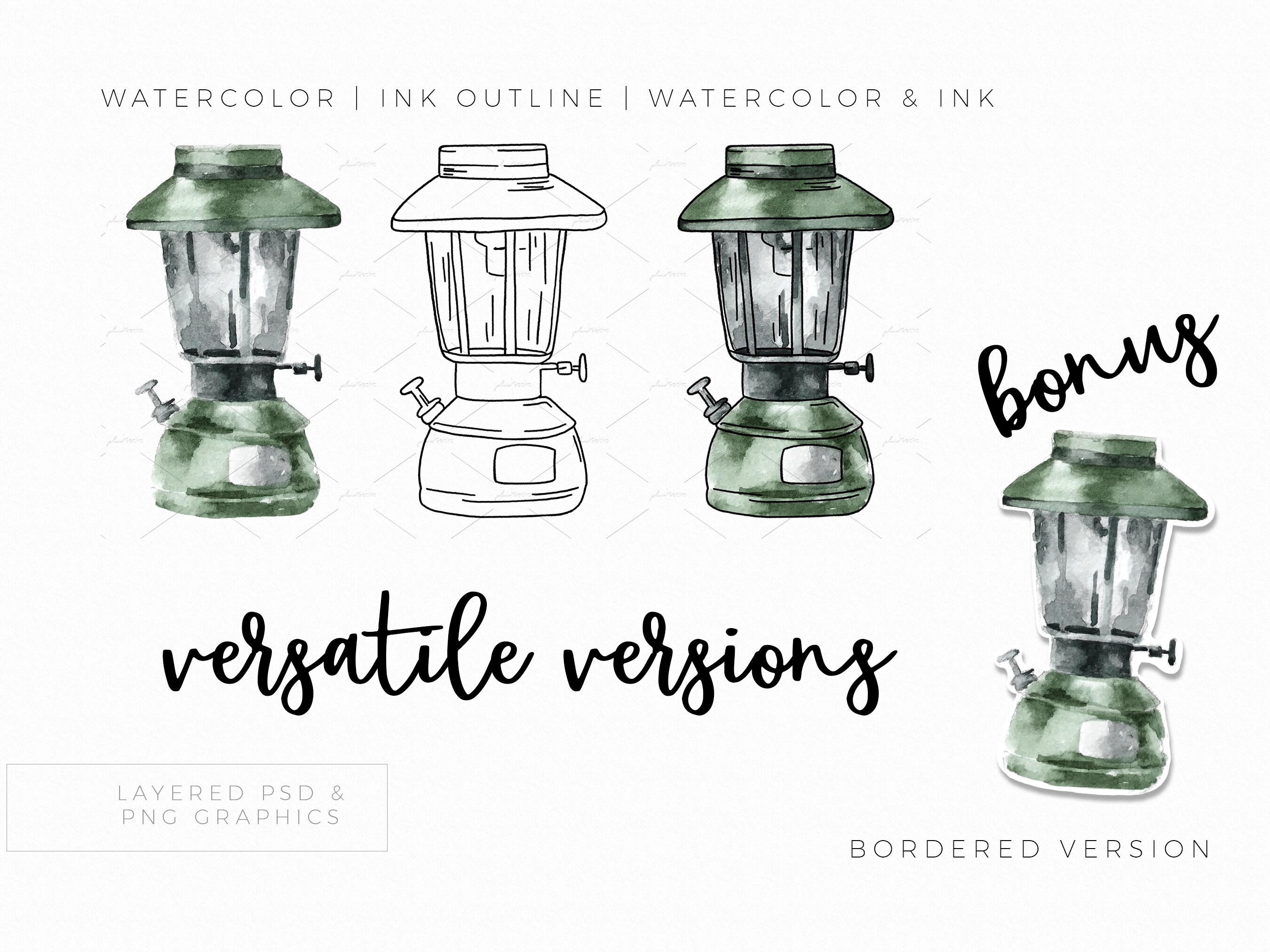 Outdoor Adventure Bundle Clipart Vintage Camping and National Park ...