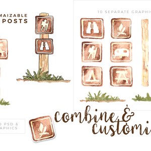 Outdoor Adventure Bundle Clipart - Vintage Camping and National Park ...