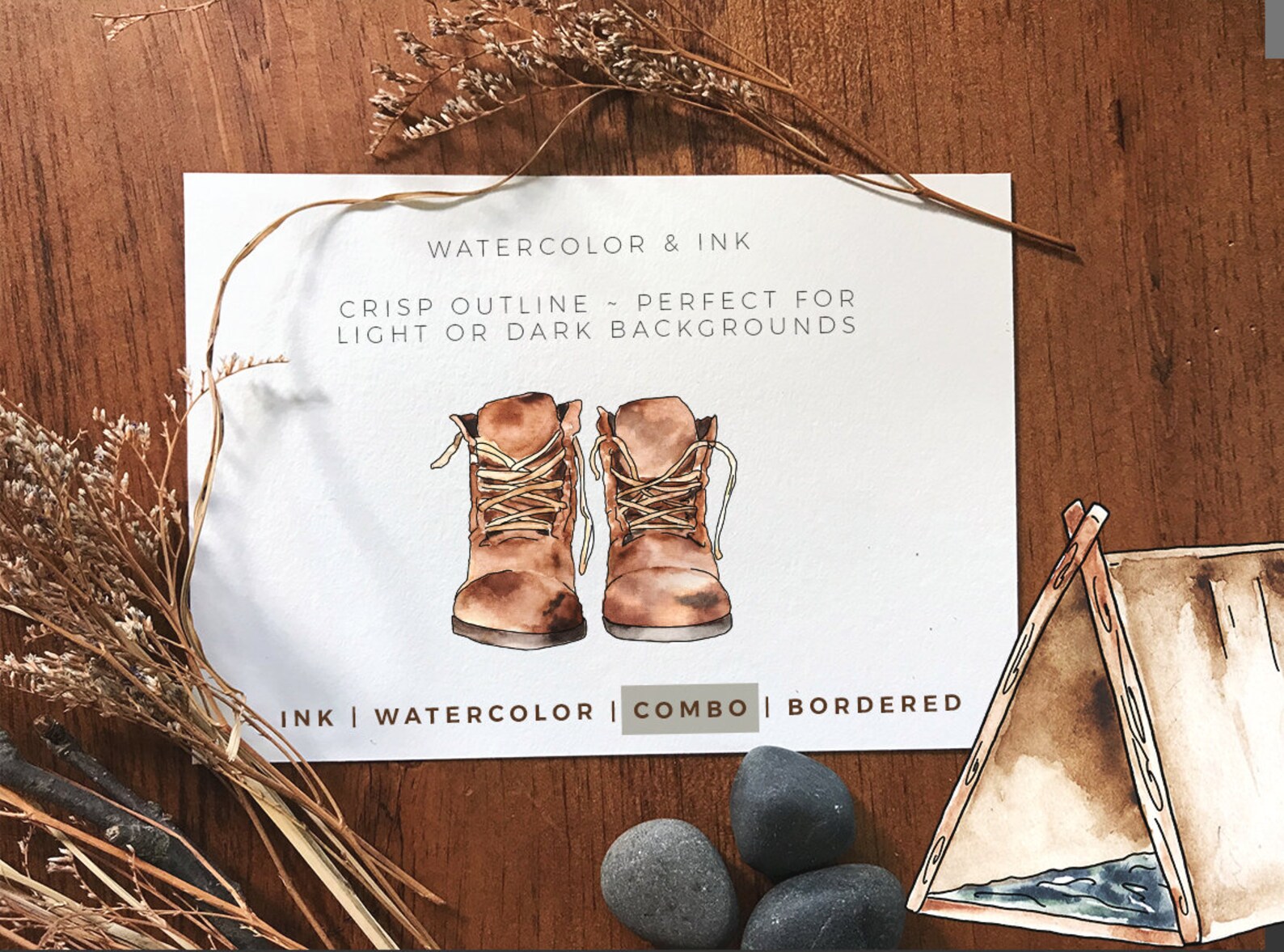 Vintage Camping Clipart Set - Signs - Classic Outdoor Pendleton Style - Father's Day and Boy ...