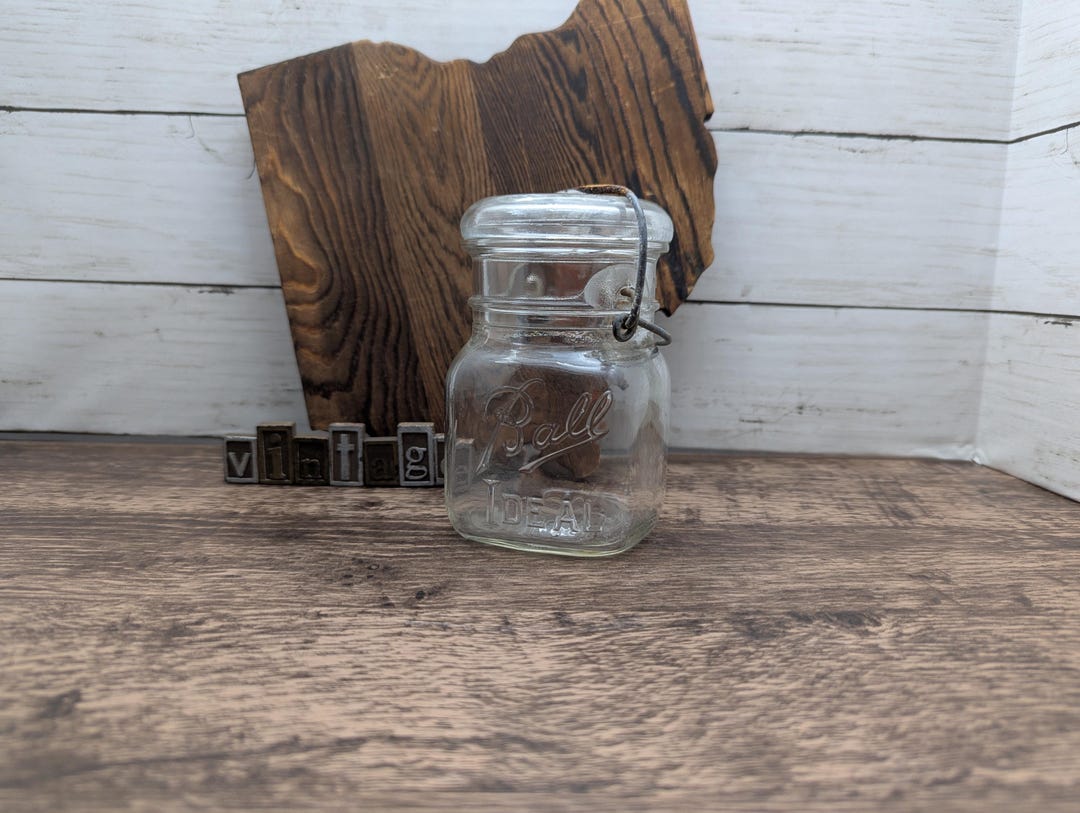Clear Ball Ideal Square Bail Wire Canning Fruit Jar - Etsy