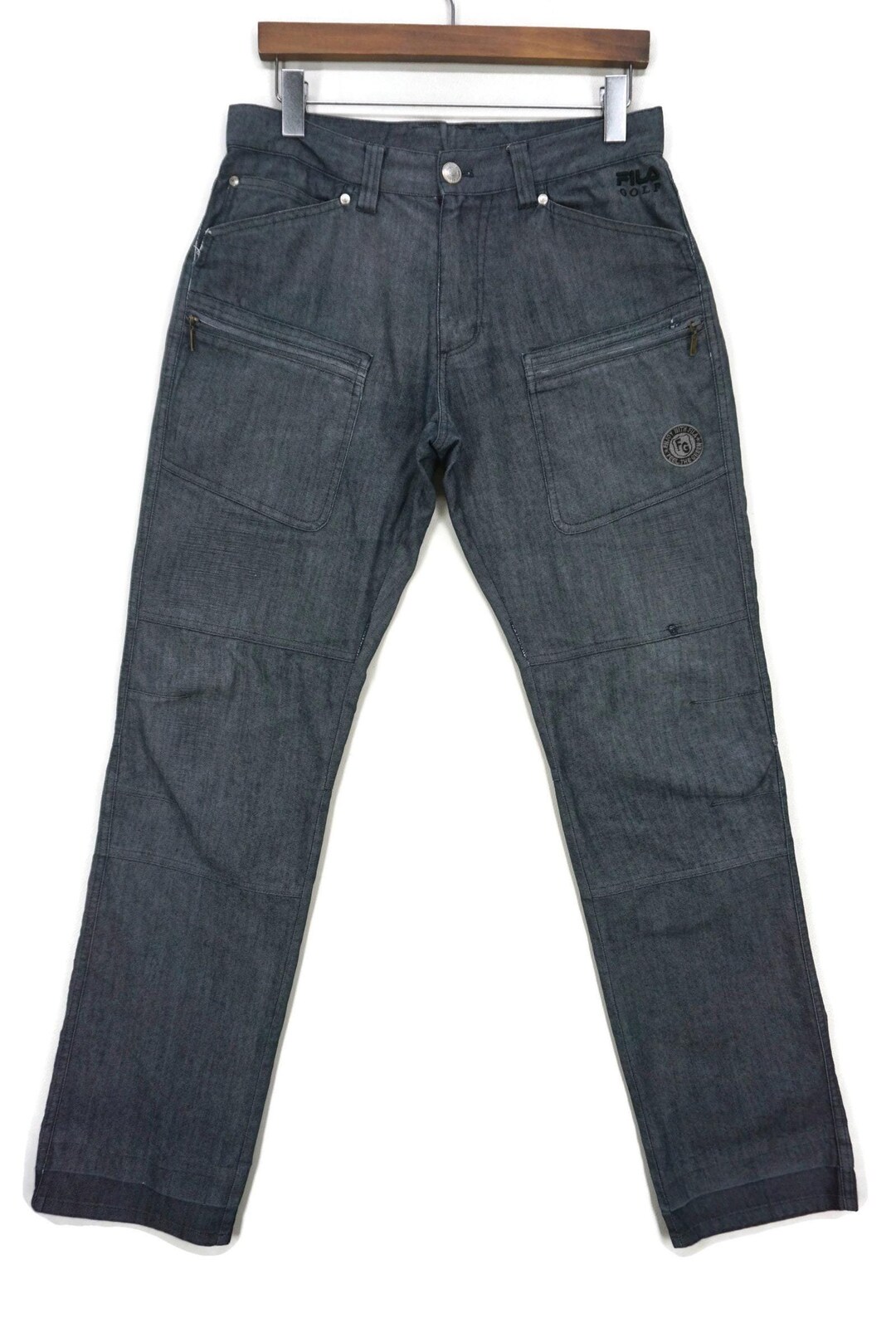 Fila Golf Cargo Pants: Low Rise, Multi Zipper, Distressed (W32 L32.5 ...