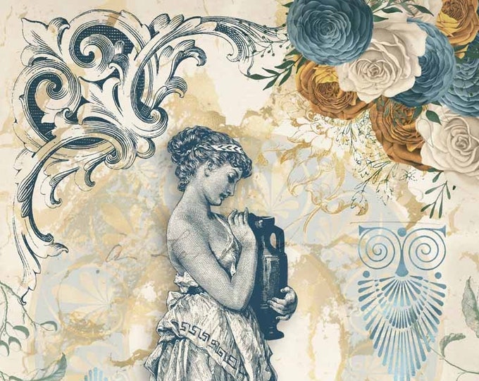 Decoupage Queen Grecian Goddess A3 Decoupage Paper, Rice Paper, Greek ...