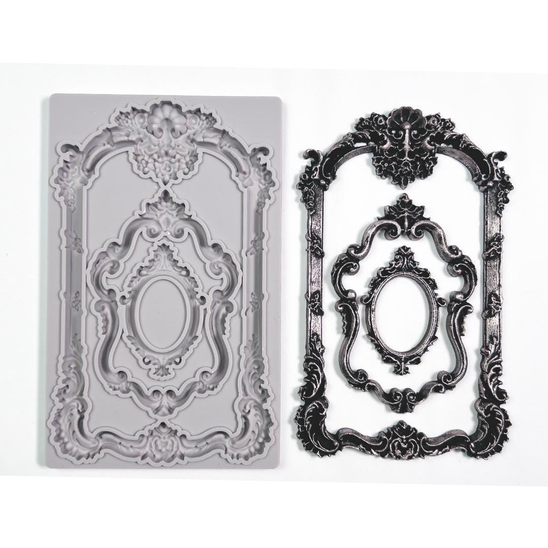 Decoupage Queen Antique Frames Mould, Gothic, Vintage, Air Dry Clay ...