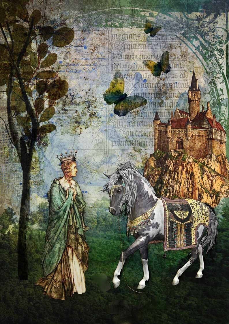 Decoupage Queen Storybook A4 Decoupage Rice Paper | Etsy