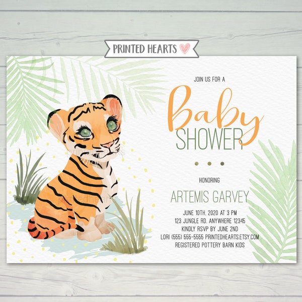 Tiger Baby Shower - Etsy
