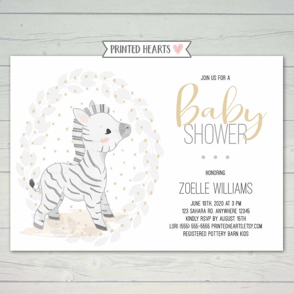 Zebra Baby Shower - Etsy