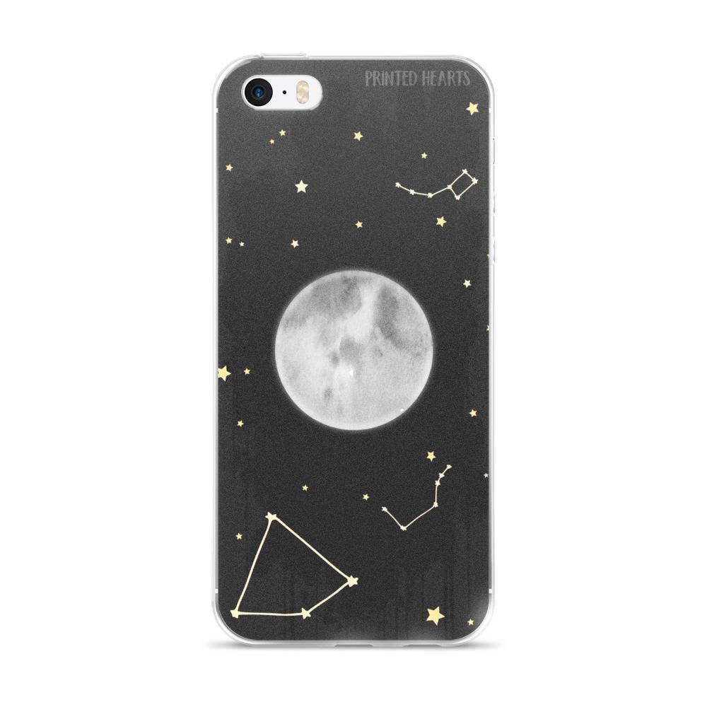 Full Moon iPhone Case, Moon and Stars iPhone Case, Outer Space iPhone ...