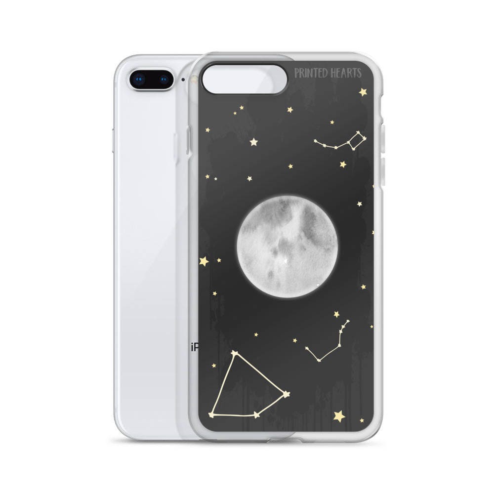 Full Moon Iphone Case Moon and Stars Iphone Case Outer Space | Etsy