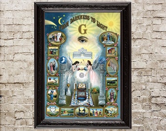 Masonic art | Etsy
