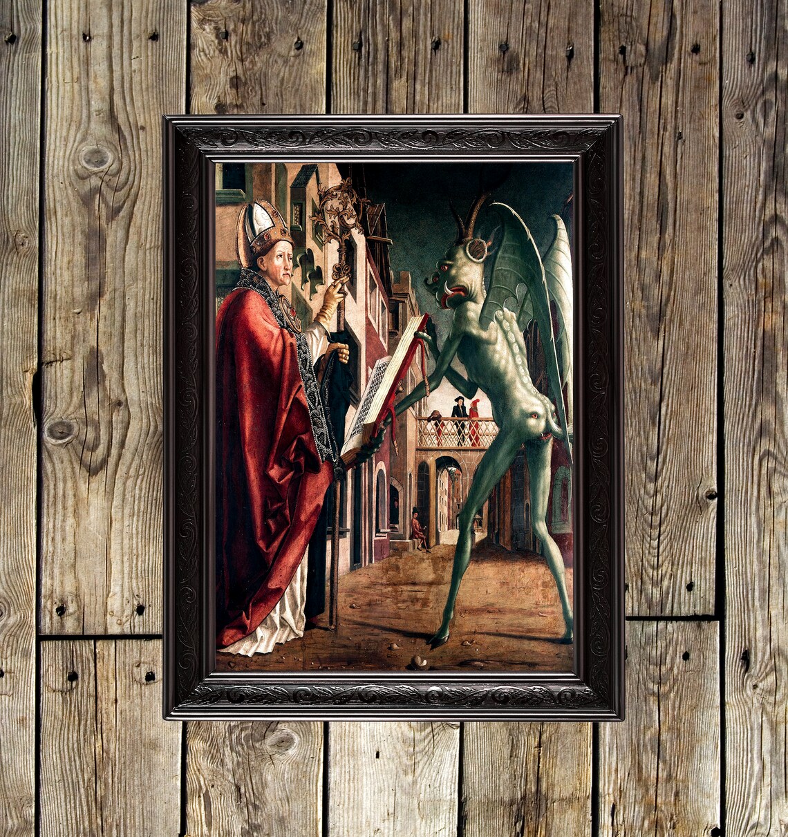Saint Wolfgang and the Devil Devil Devil print Satanic | Etsy