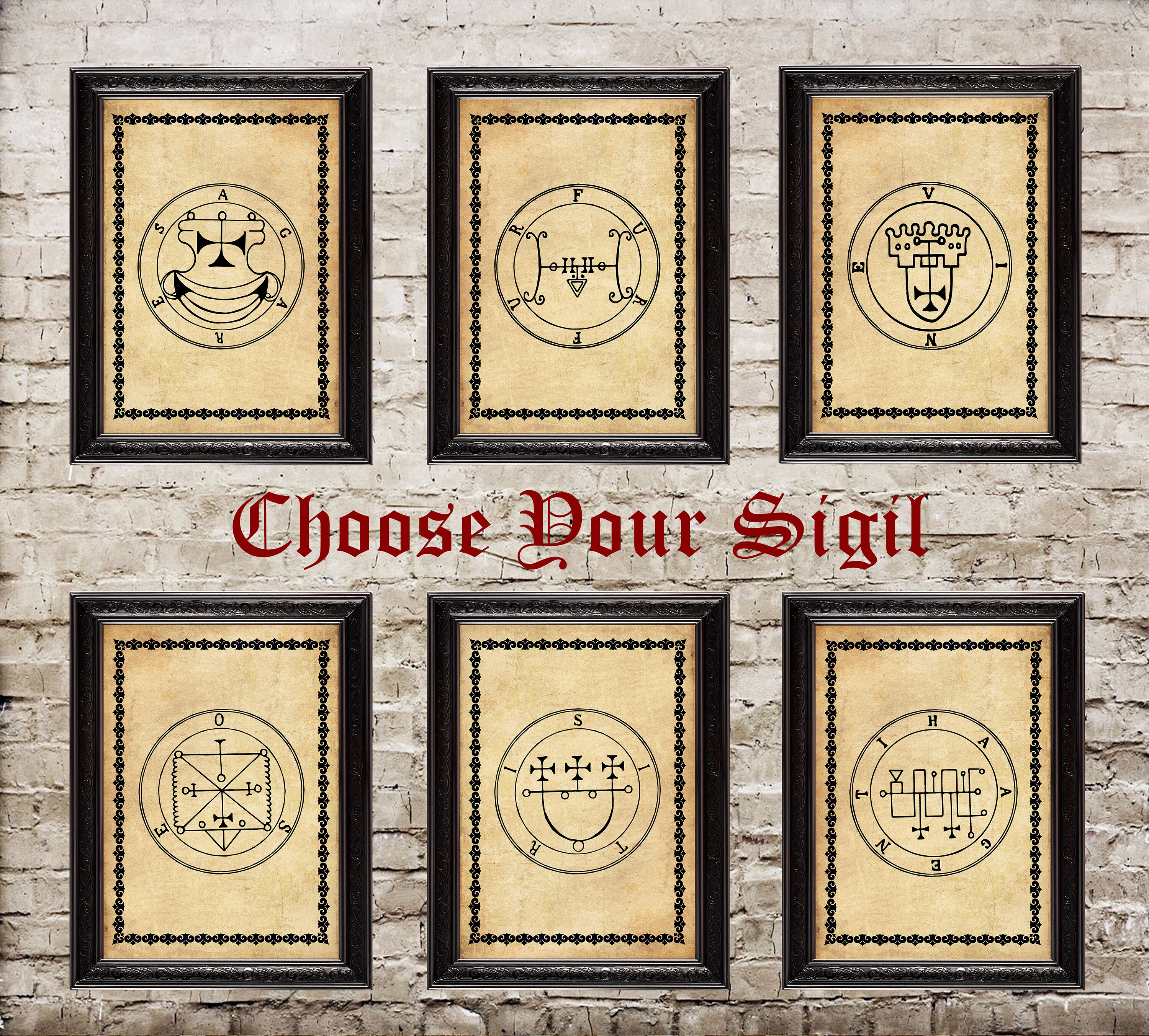 Home Decor Home & Living Wall Hangings SITRI Ars Goetia Demons ...