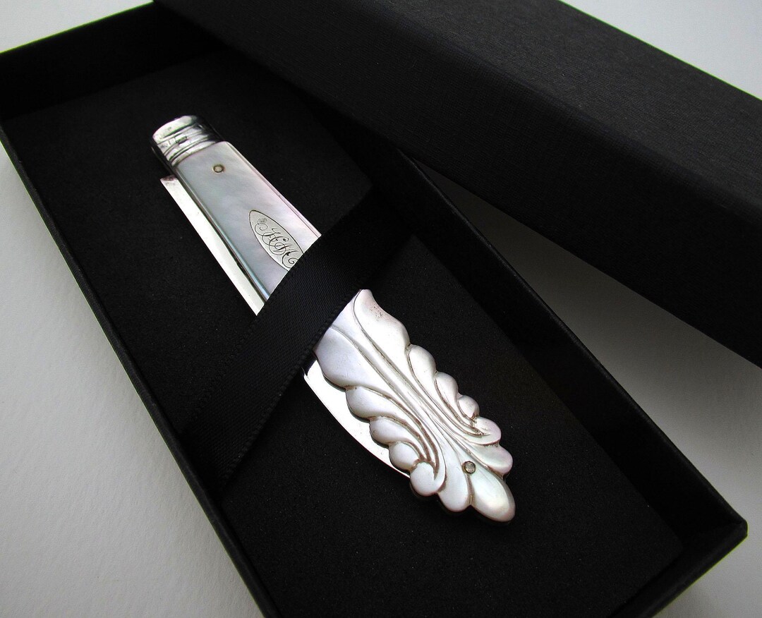 Large Antique Victorian 1857 Sheffield Sterling Silver & Mother of ...