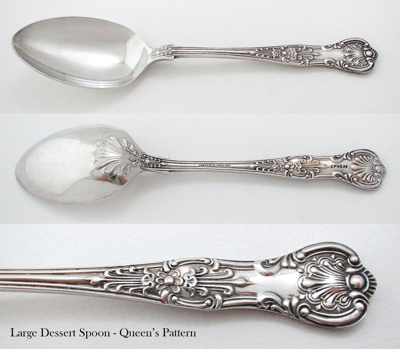 Rare Queens Pattern Sheffield C1880 Antique Silver Plated Cutlery ...