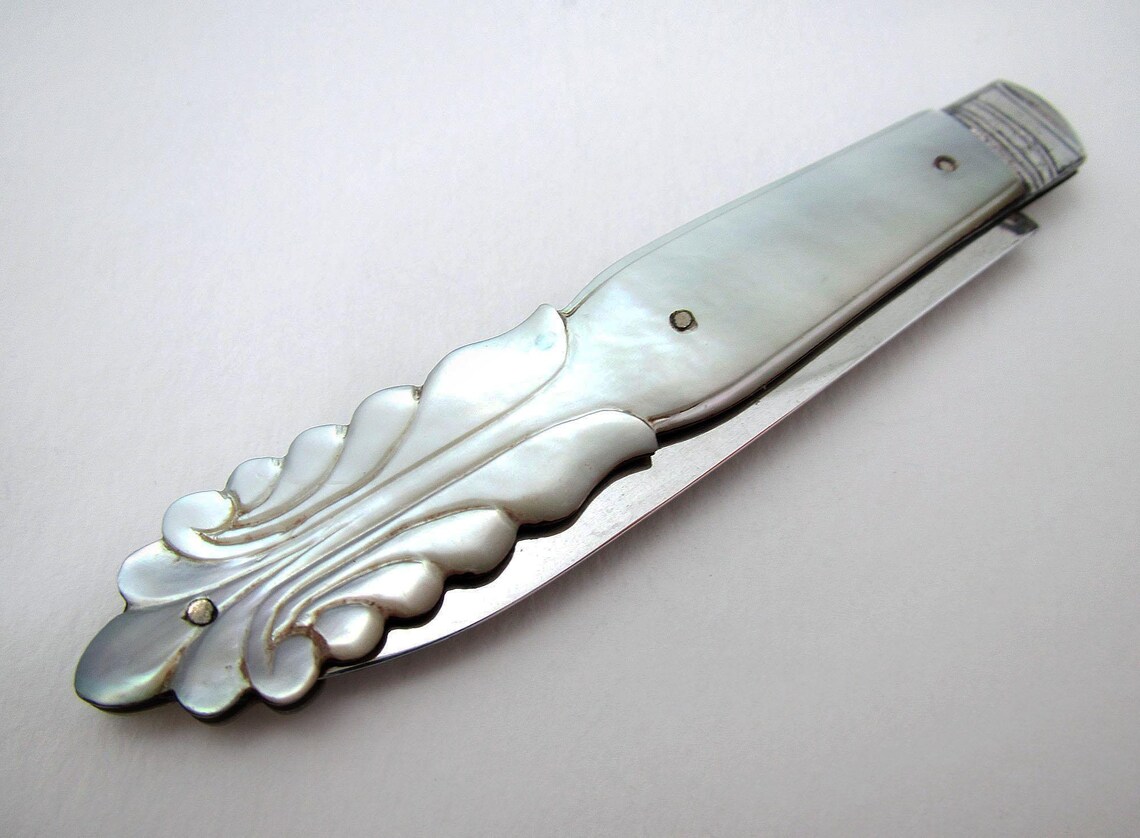 Large Antique Victorian 1857 Sheffield Sterling Silver & Mother of ...