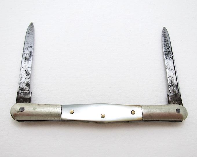 Superb Victorian Double Quill Cutter / Pen Pencil Sharpener, Mother of ...