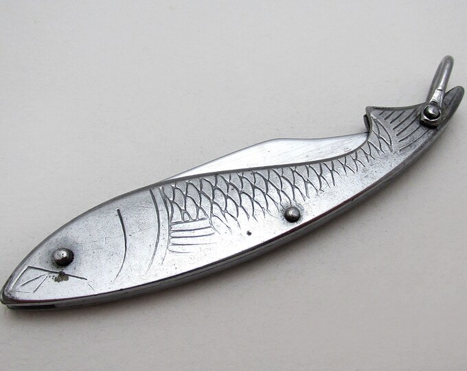 Mid-century Vintage Metal Novelty Fish Folding Penknife - Etsy