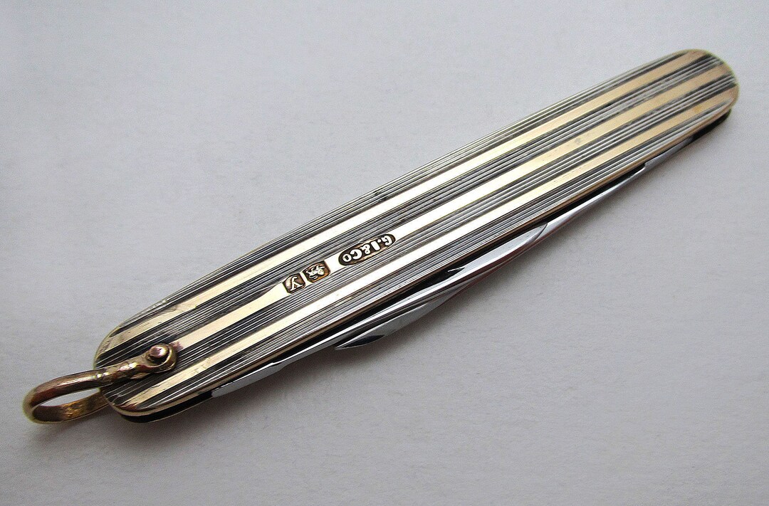 Beautiful George Ibberson Sterling Silver Gilt Stainless Steel Vintage ...