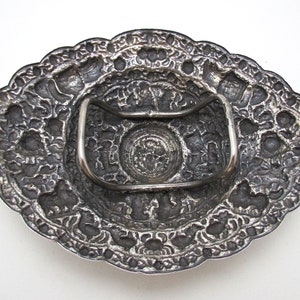 Antique Straits Chinese Silver Belt Buckle: Shoulao & Eight Immortals ...