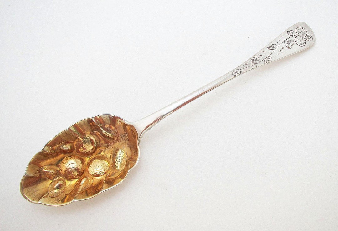 Antique Victorian 1855 Solid Sterling Silver Gilt English Tea Small ...