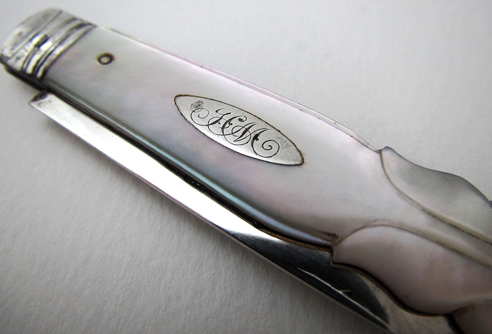 Large Antique Victorian 1857 Sheffield Sterling Silver & Mother of ...