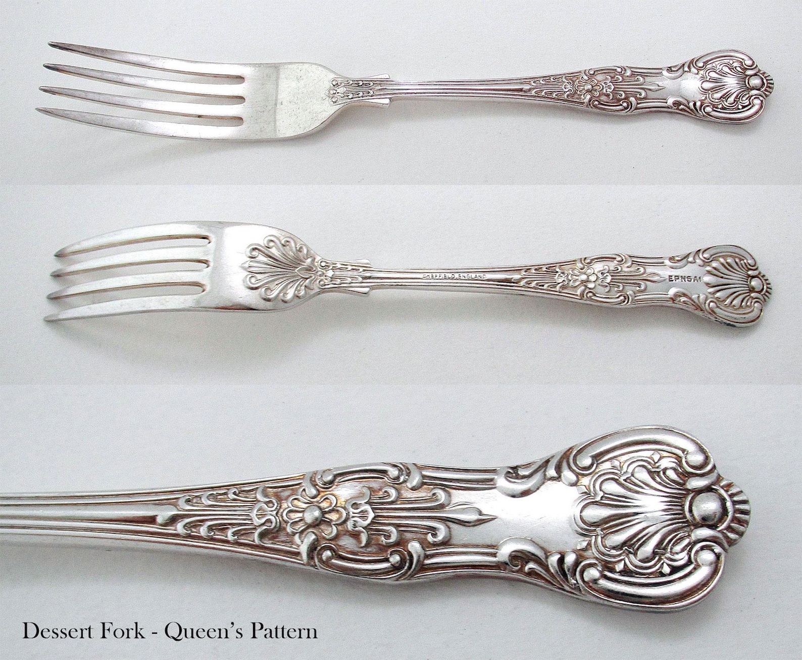 Rare Queens Pattern Sheffield C1880 Antique Silver Plated Cutlery ...