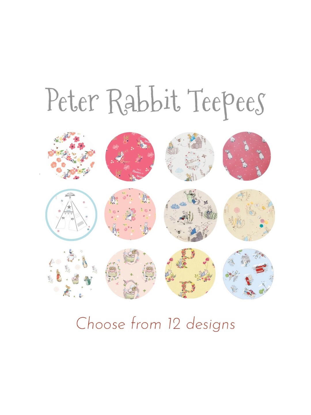 Peter Rabbit Teepee Tent for Kids, Jemima Puddle-duck, Mrs Tiggy-winkle ...