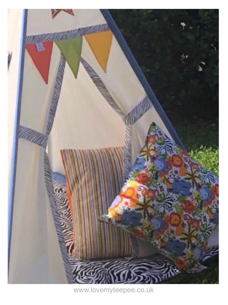 Jungle Animal Teepee Set - Tent for Kids, Personalised Teepee Tent ...