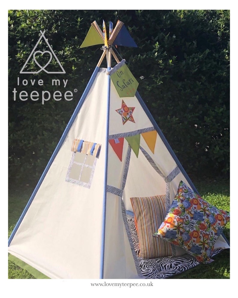 Jungle Animal Teepee Set - Tent for Kids, Personalised Teepee Tent ...