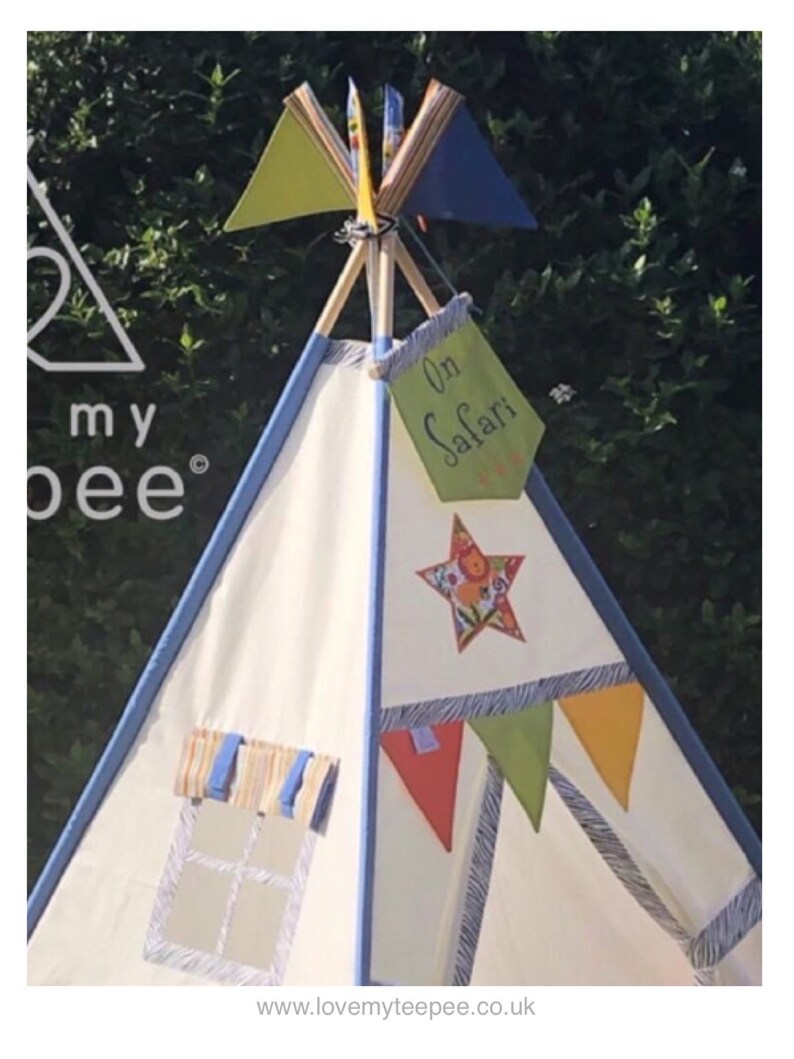 Jungle Animal Teepee Set - Tent for Kids, Personalised Teepee Tent ...