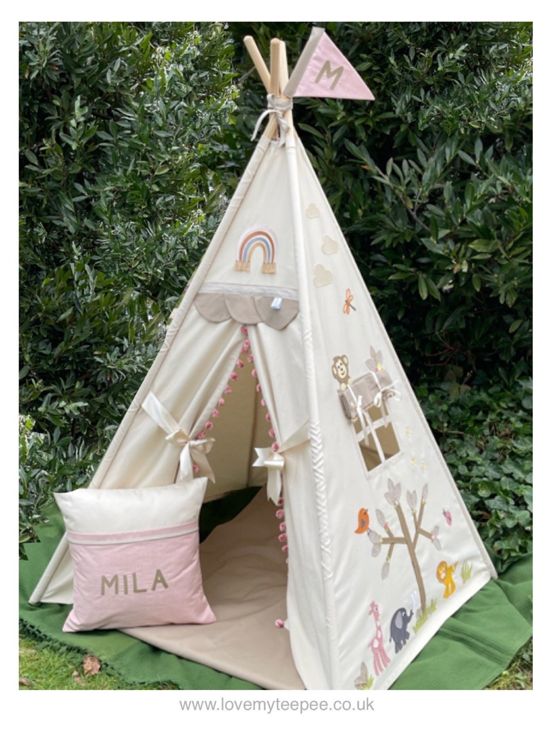 Safari Animals Teepee Tent for Kids, Teepee, Teepee Tent, Personalised ...