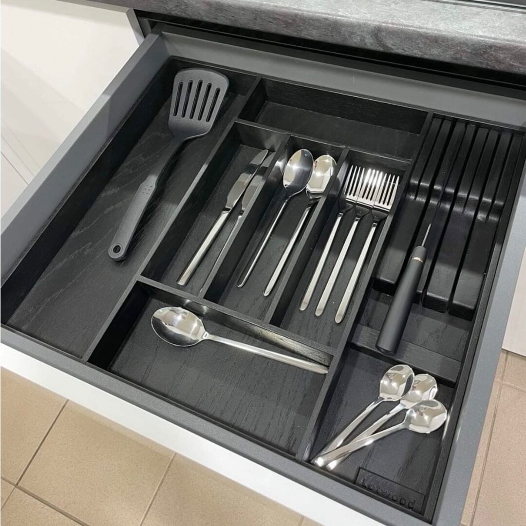 Custom Drawer Organizer. Knife Insert. Silverware Organizer. Kitchen ...
