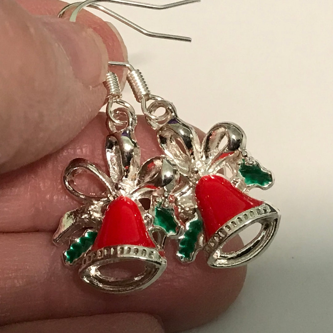 Christmas Bells Earrings, Bells Earrings, Christmas Earrings, Handmade ...