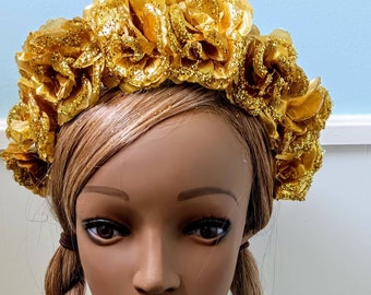 Gold Flower Crown - Etsy