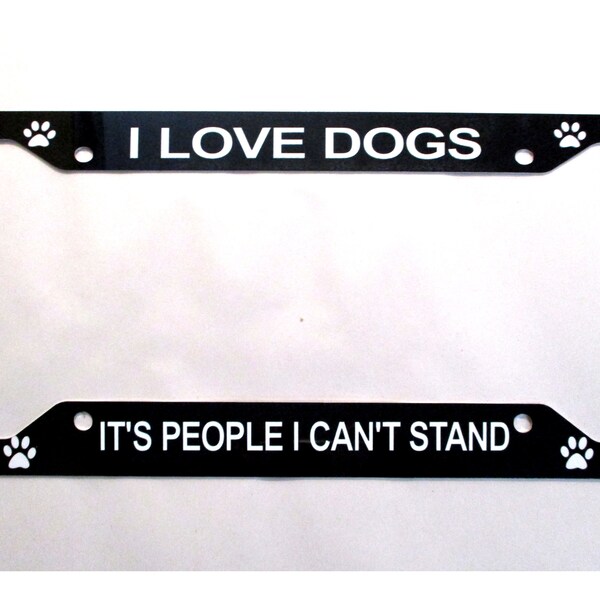 License Plate Frame Dog Lover - Etsy