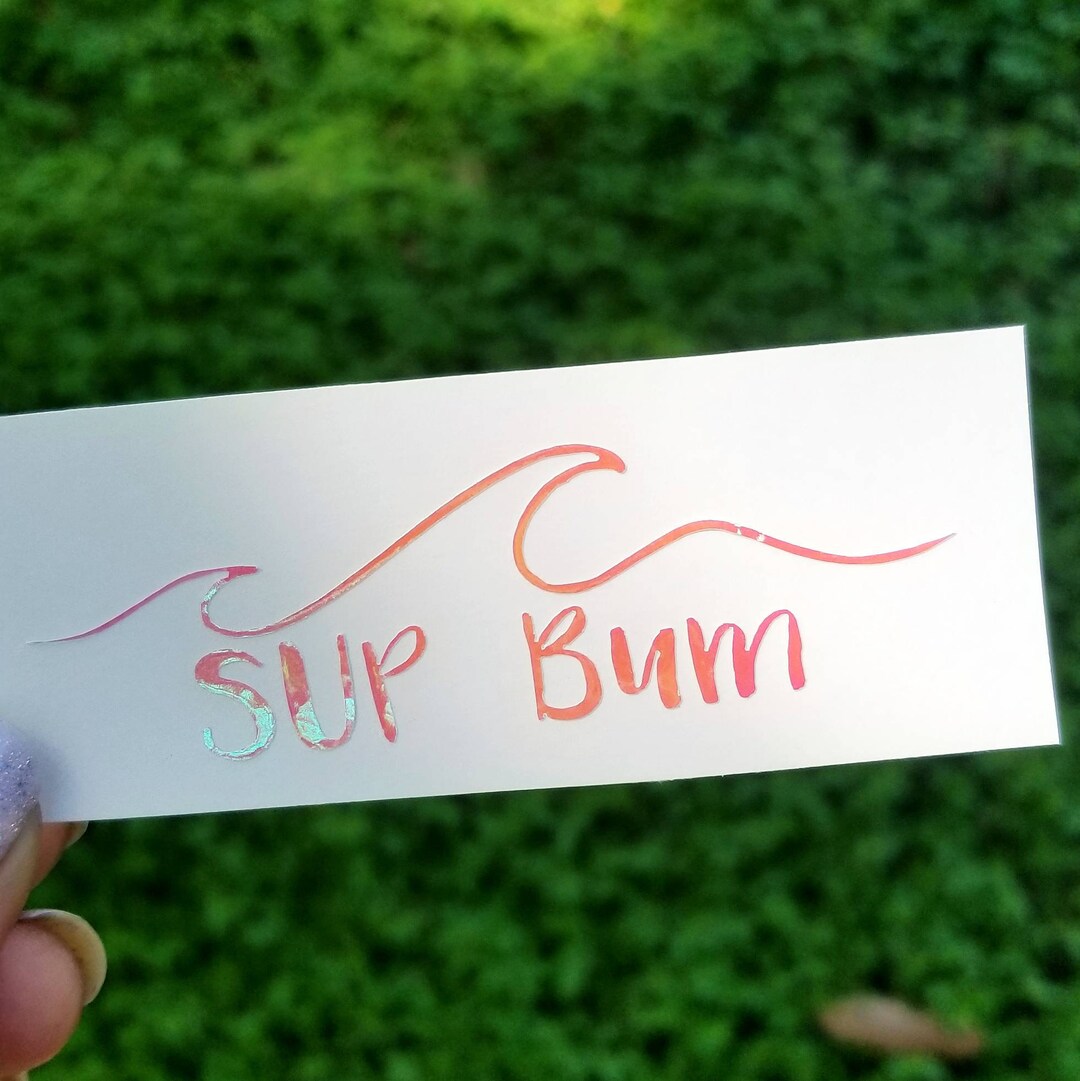SUP Bum Ocean Decal, Stand up Paddleboard Decal, Wave Decal, SUP Laptop ...
