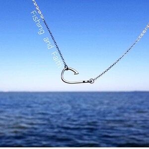 Personalized Gift for Woman, Fish Hook Necklace, Christian Jewelry ...