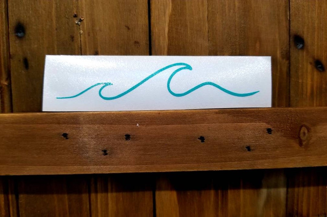 Wave Car Decal, Paddleboard Decal, Beach Vinyl Decal, Cup Decal, Laptop ...