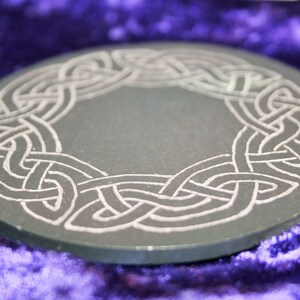 Celtic Border Coasters Slate Coaster Pair Boxed Pair of Hand Engraved ...