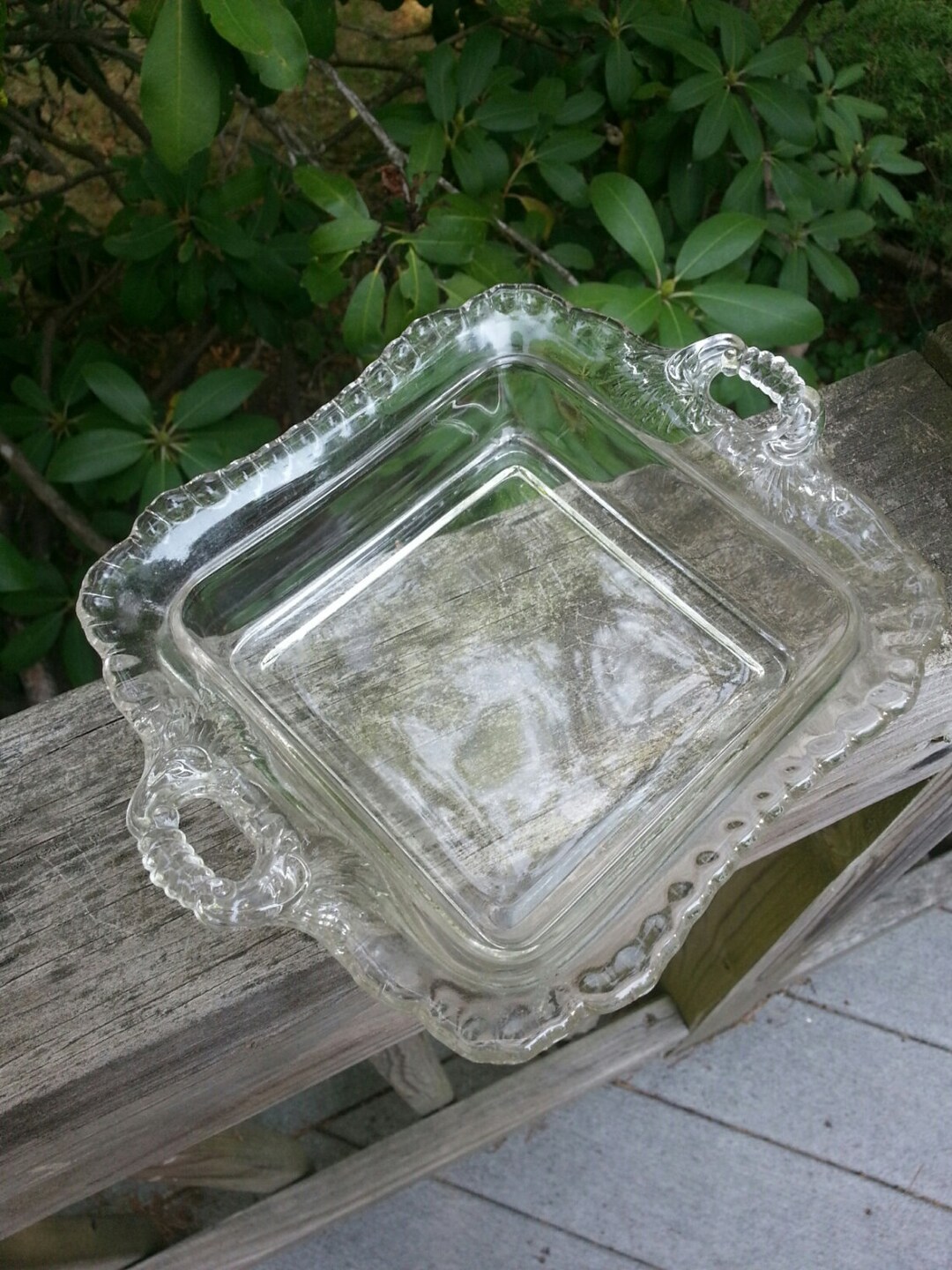 Glass Dish, Pressed Glass, Dish With Handles, Antique Glass, - Etsy