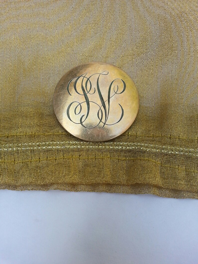 Gold Pin, Gold Circle Pin, 1950's, 12k Gold Filled, Round Pin, Initial ...