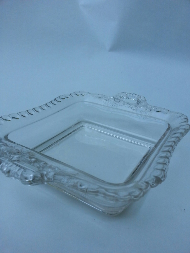 Glass Dish, Pressed Glass, Dish With Handles, Antique Glass, - Etsy