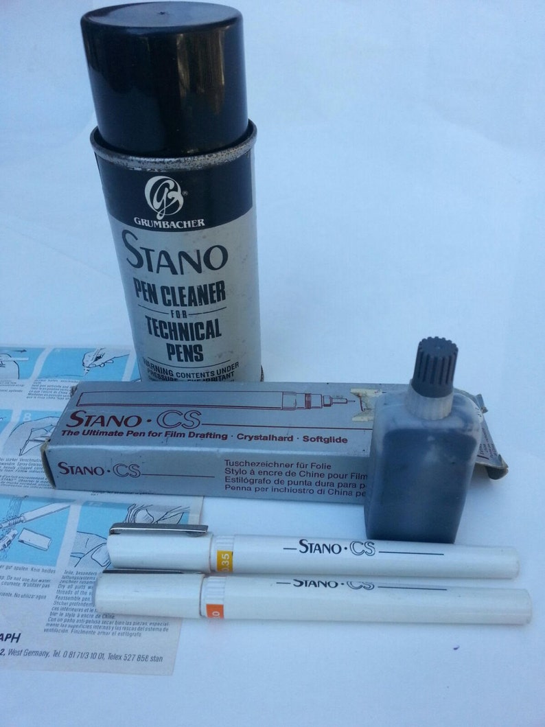 Technical Drawing Pens,vintage Pens, Stano,vintage Drawing, Drawing ...