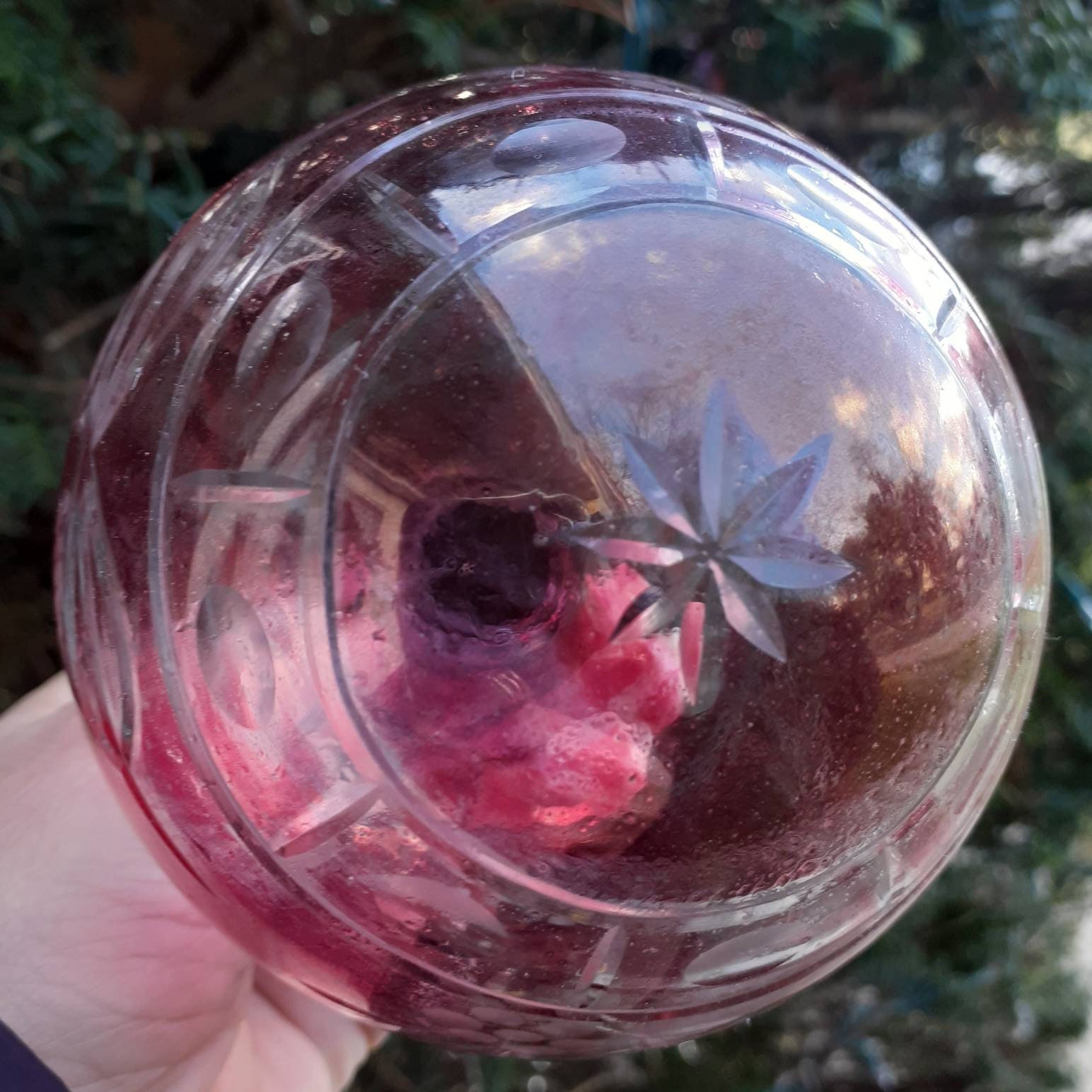 Cut Glass Large 4 3/4 Sphere With Metal Top - Etsy
